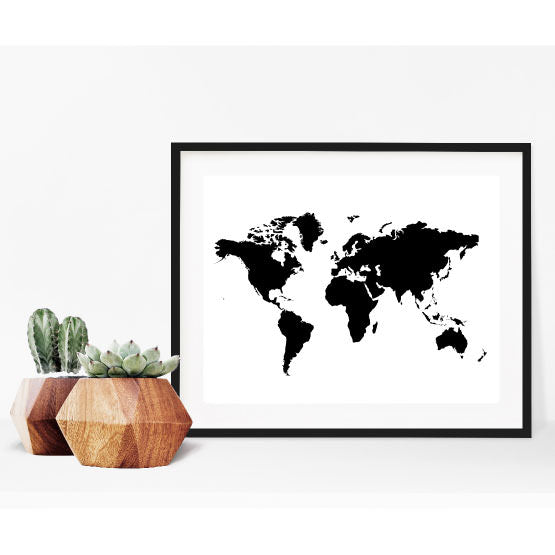 World map print – Lamington Noosa