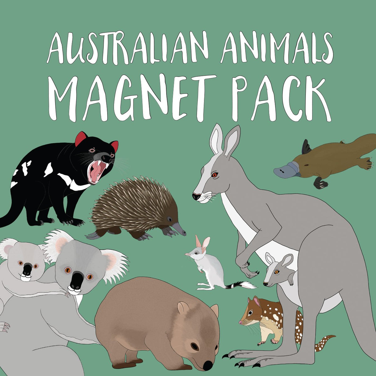 Australian Animal Magnet Set – Lamington Noosa